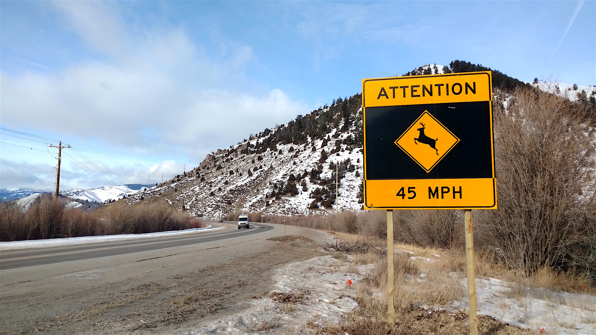 Wildlife Advisory Signs Encourage Caution in Documented Crossing Areas ...